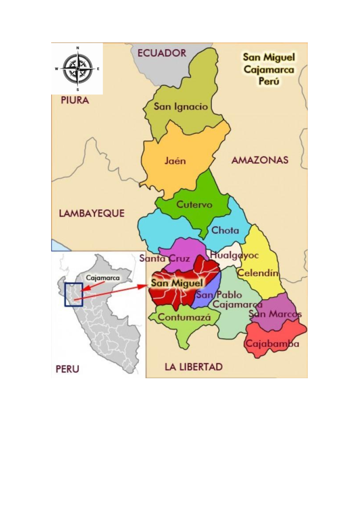 Mapa Geográfico de Cajamarca, Perú - Studocu