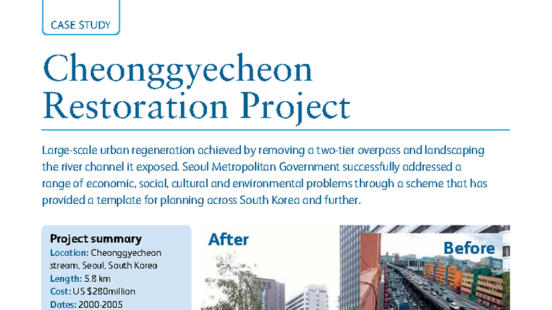 CASE STUDY: Cheonggyecheon Restoration Project - Urban Regeneration in ...