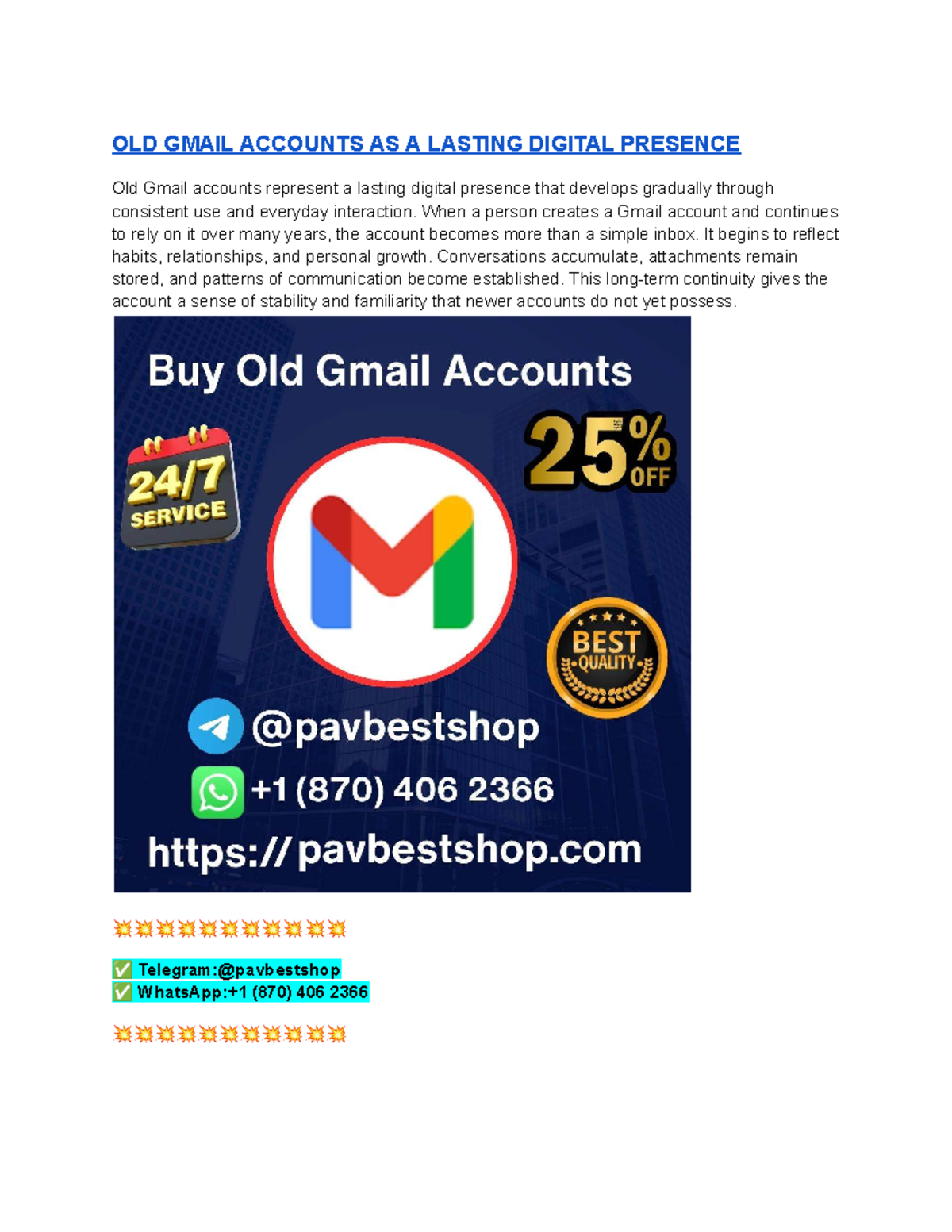 6.9 Aged Gmail Accounts: Best Places, Guide & Risks (2026) - Studocu