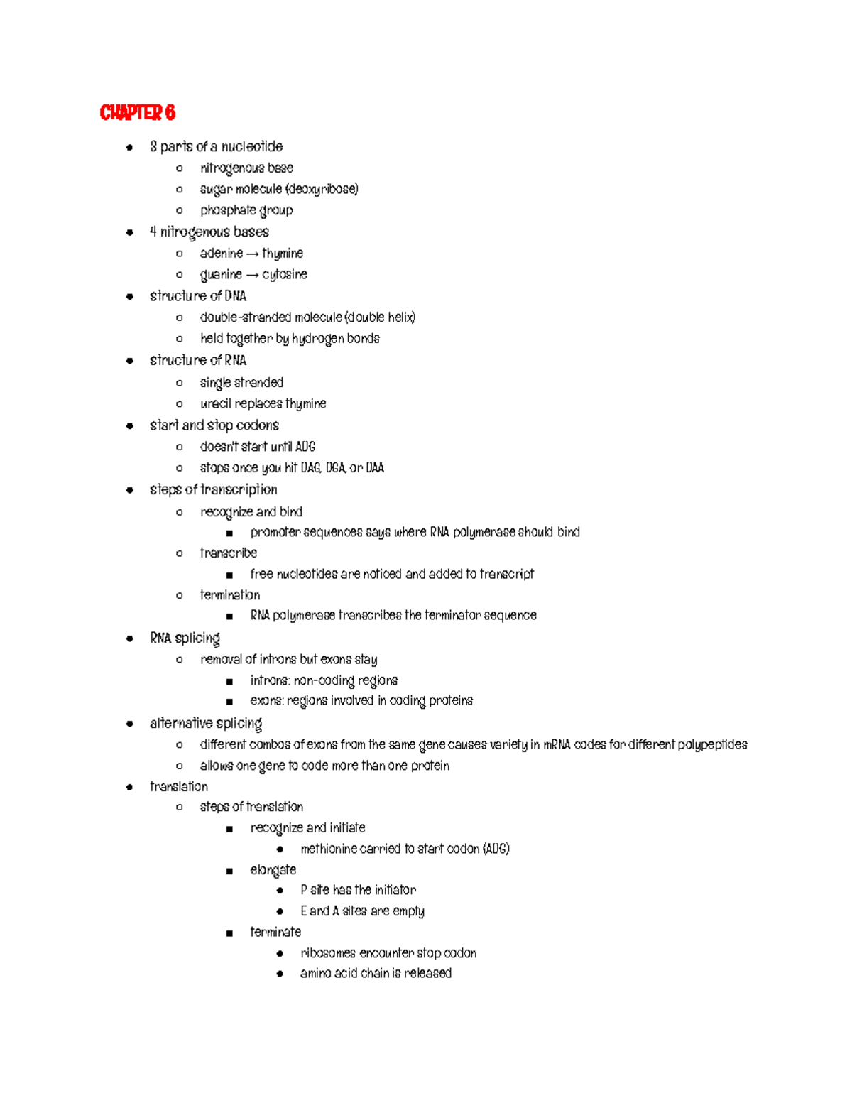 Biology Unit 2 Study Guide: DNA, Genetics & Cell Division Concepts ...