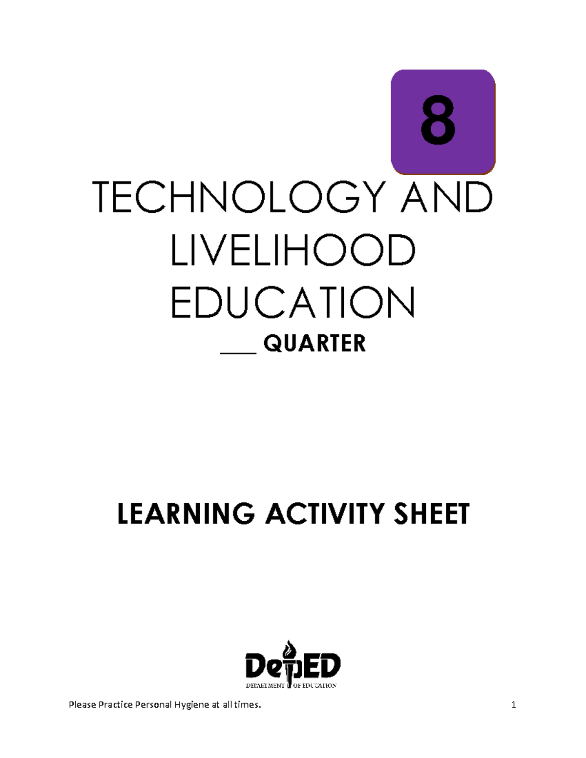 Grade 8 TLE Learning Activity: Food Processing - Salting, Curing & Smoking - Studocu