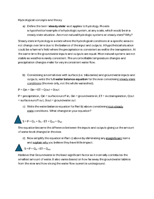 Hydrology Concepts and Water Management: Lecture Notes (Course Code ...