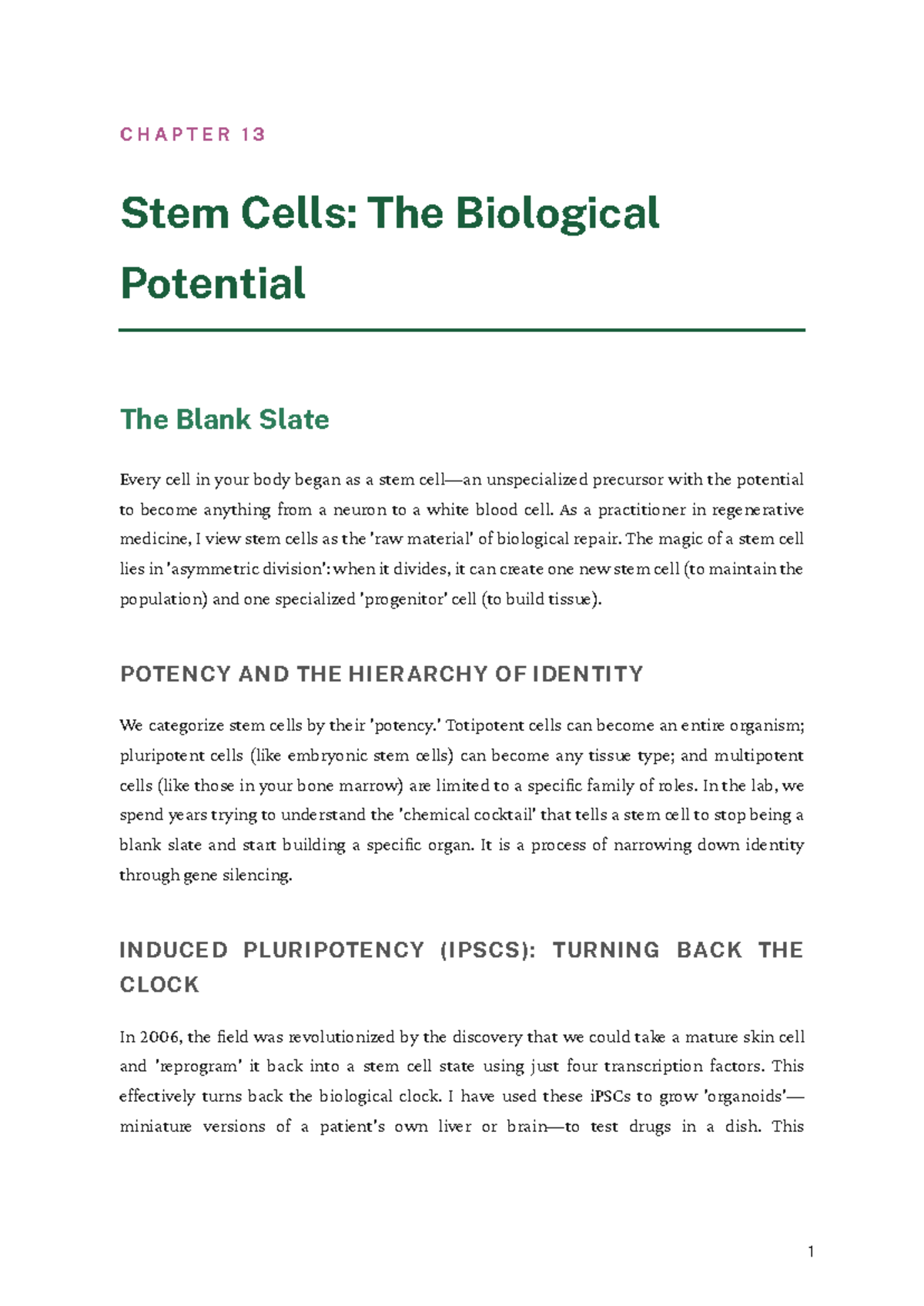 CHAPTER 13: Stem Cells and Their Biological Potential in Regenerative ...