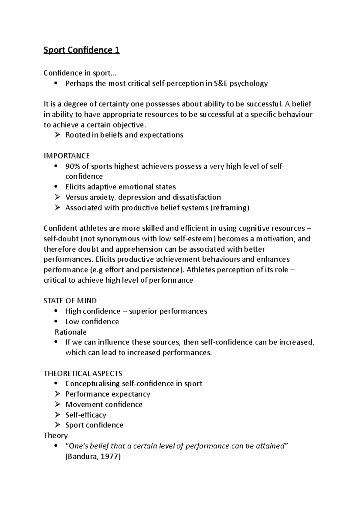 Sport Confidence - 2 - Self Confidence 2 VEALEY 1986 MODEL Self ...