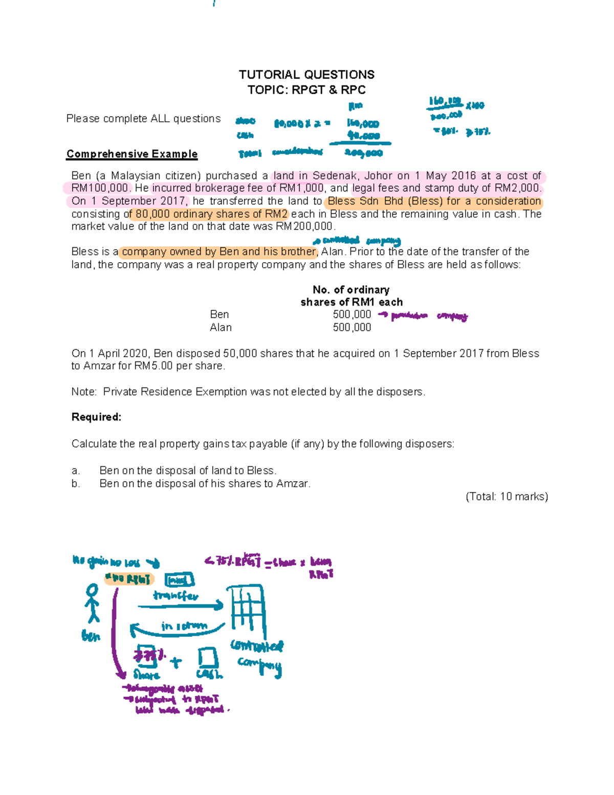 Tutorial Question RPGT RPC - TUTORIAL QUESTIONS TOPIC: RPGT & RPC ...