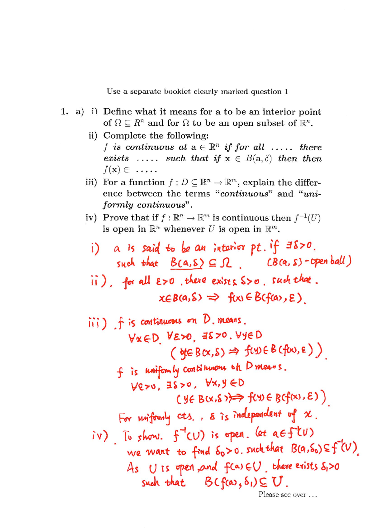 Math2111 exam 2011 sol - MATH2111 - Studocu