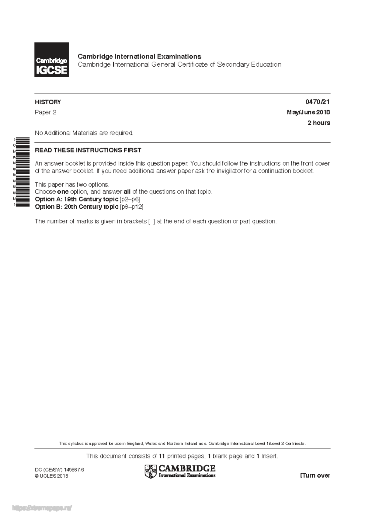 HISTORY 0470/21: Cambridge IGCSE Paper 2 - Cold War Analysis - Studocu