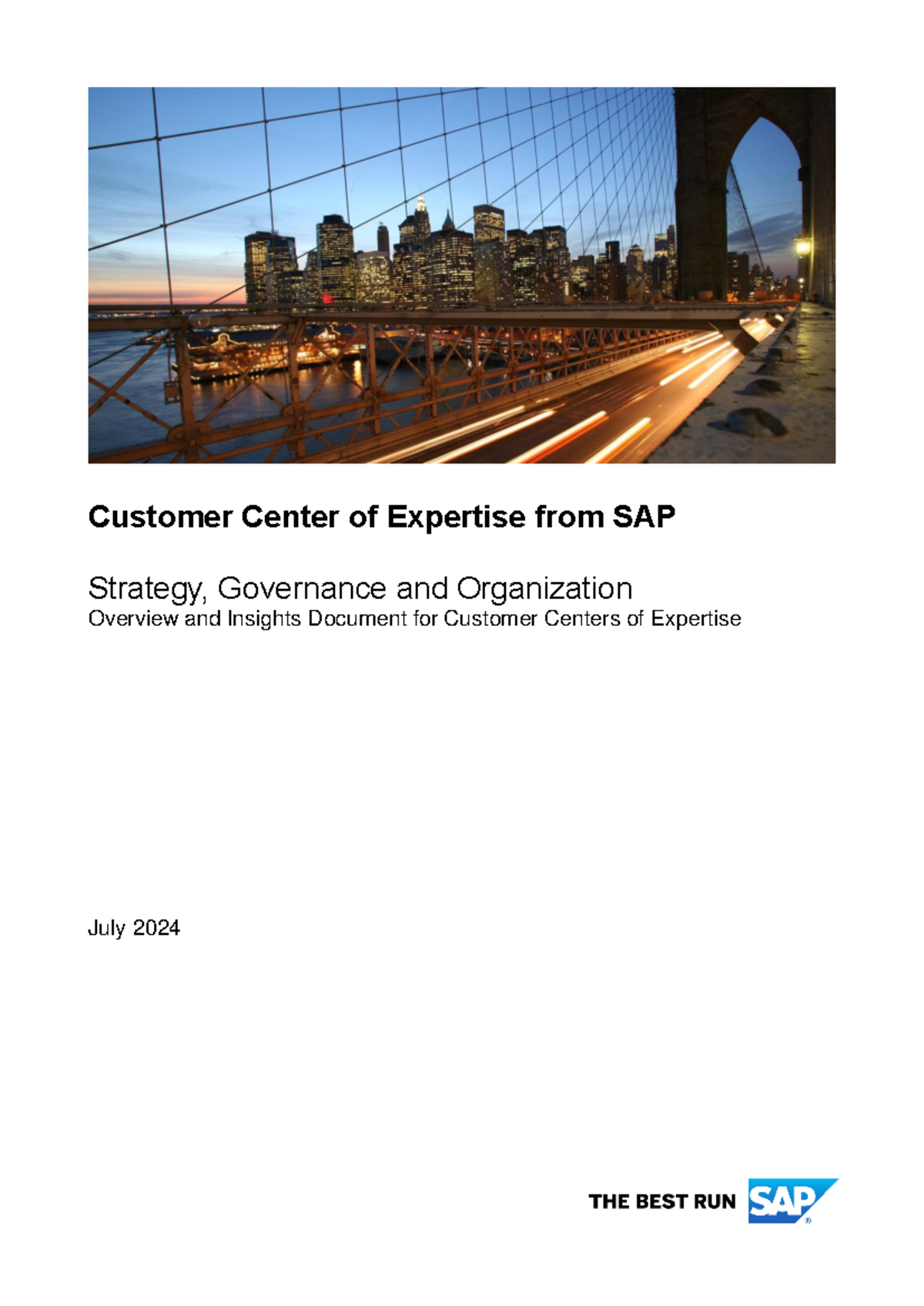 CCOE Strategy Framework: Governance & Organization Insights (SAP) - Studocu