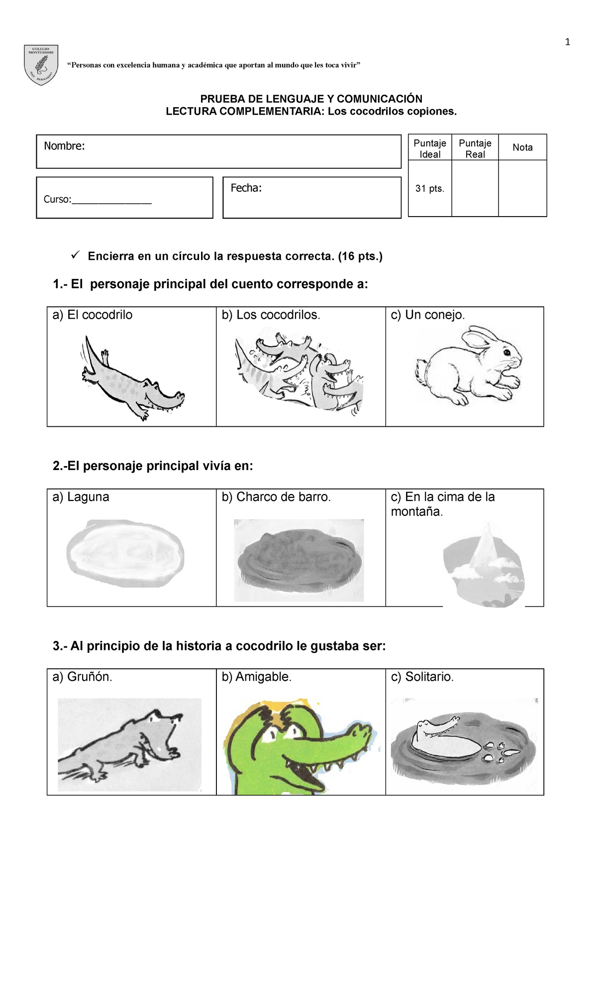 416332068 Cocodrilos copiones prueba - 1 “Personas con excelencia ...
