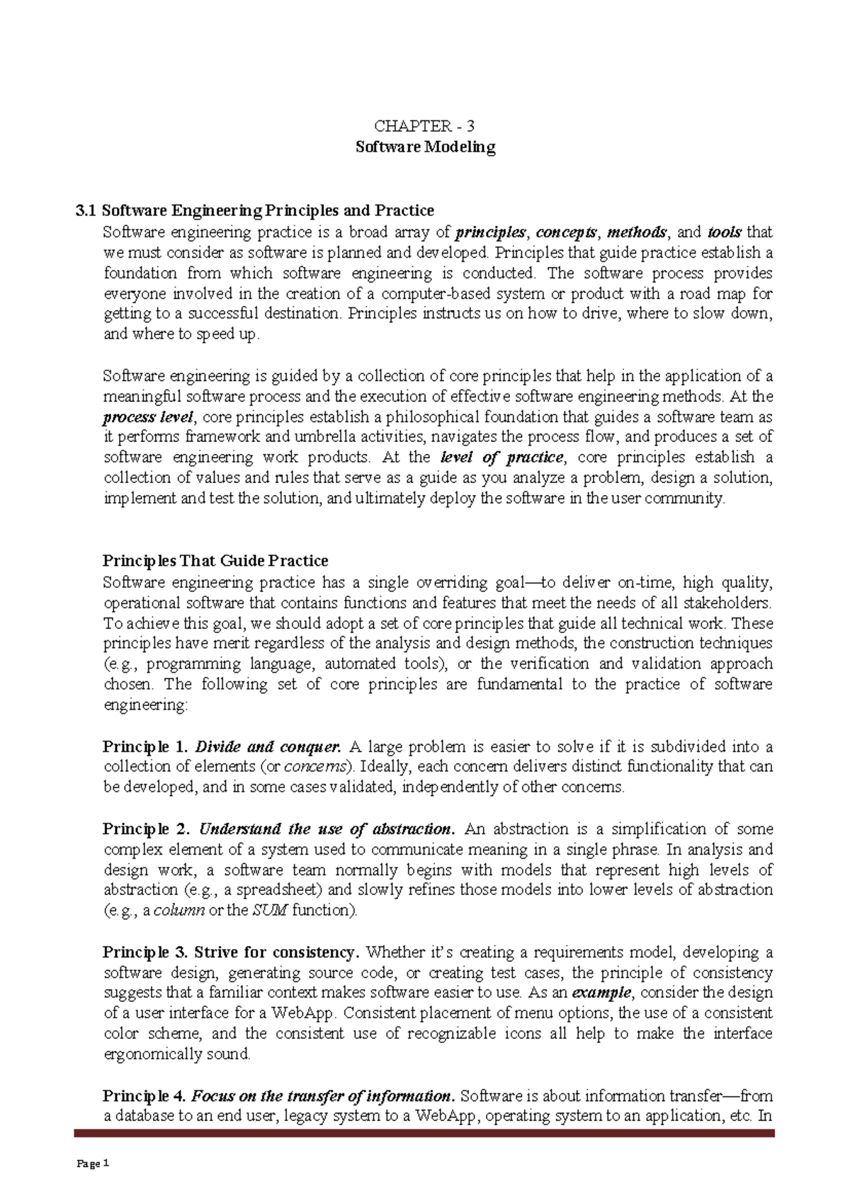 OOSE-CHP3: Software Modeling Principles and Requirements Analysis - Studocu