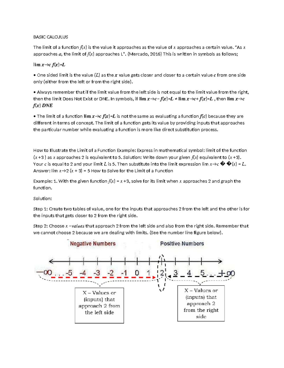 Basic cal - Introduction to calculus - BASIC CALCULUS The limit of a ...
