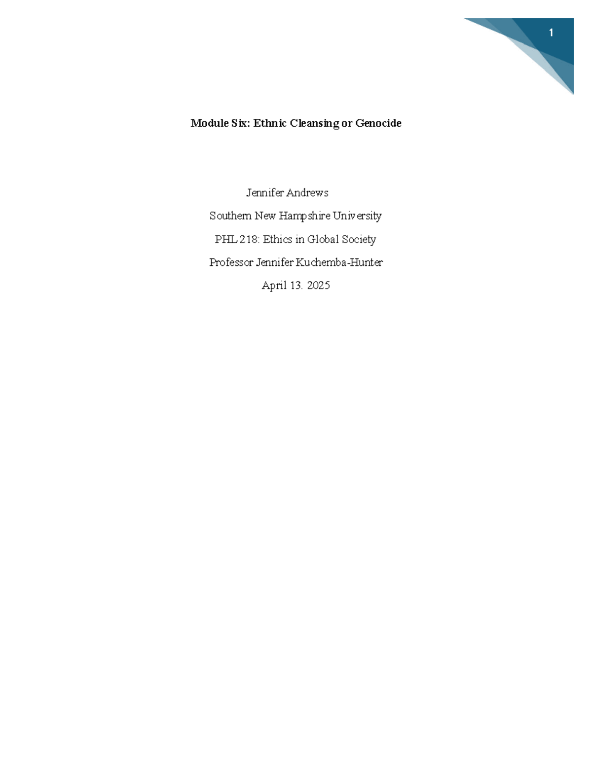 PHL 218: Mod 6 Short Paper on Ethical Imposition of Democracy - Studocu