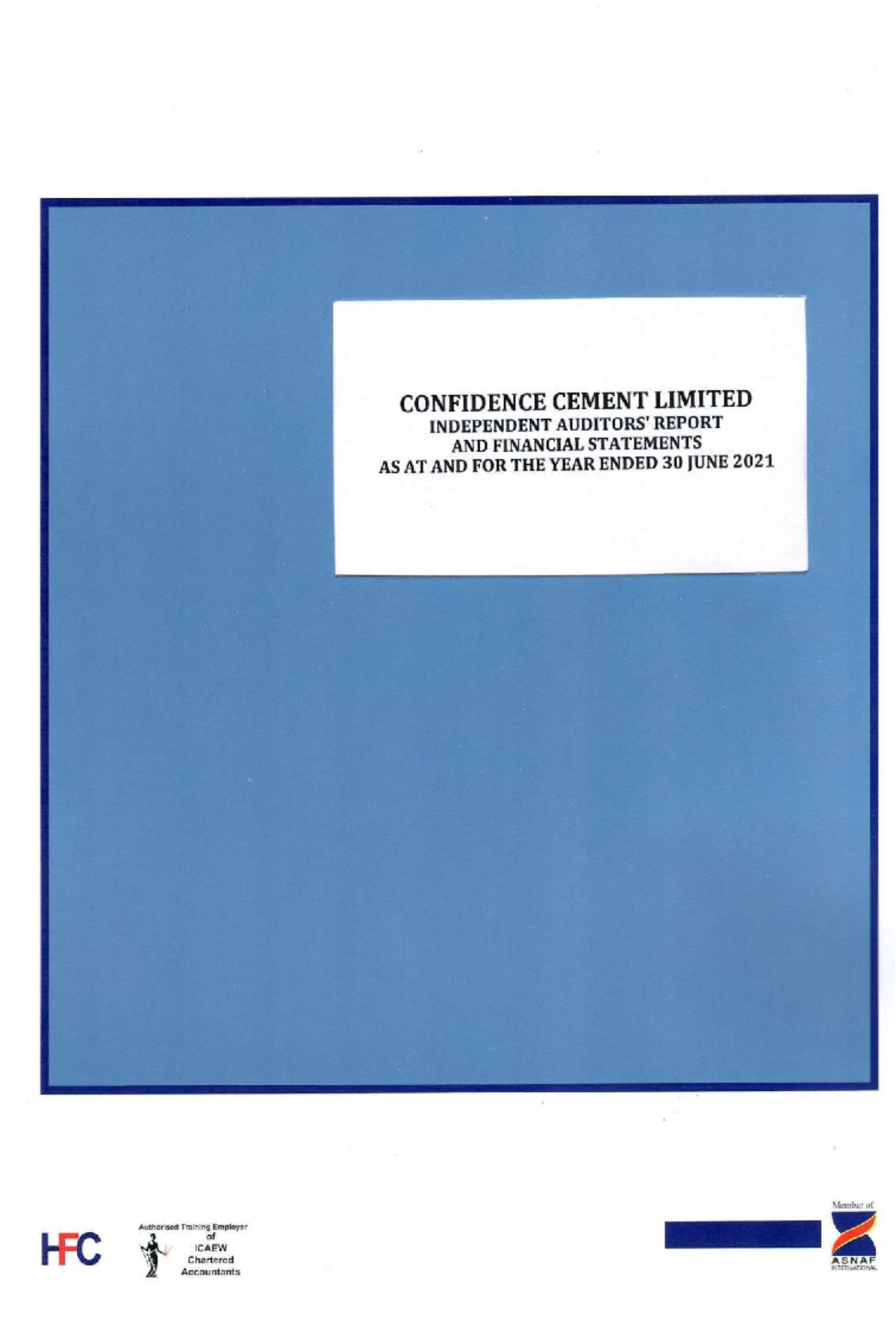 Confidence Cement Annual Audited Accounts 2020 21 - CONFIDENCE CEMENT ...