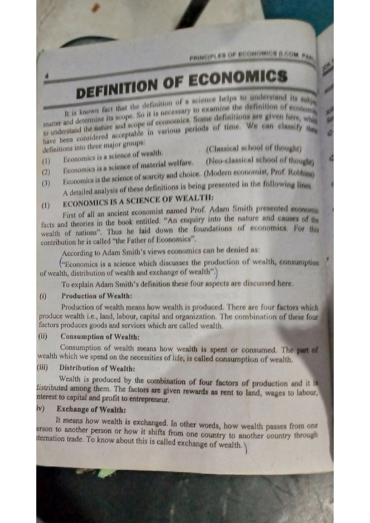ECO-101 Principles of Economics: Definitions & Core Concepts Outline ...