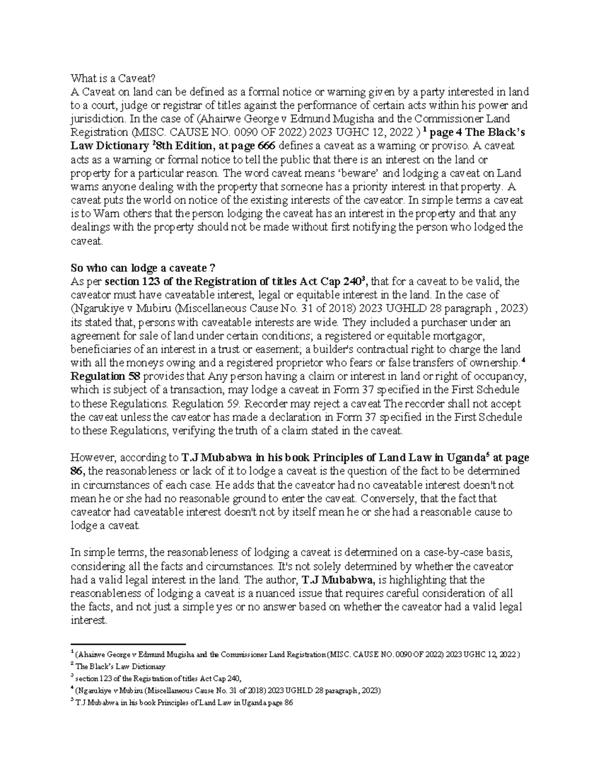 Types of Caveats: Understanding Registration and Legal Interests in ...