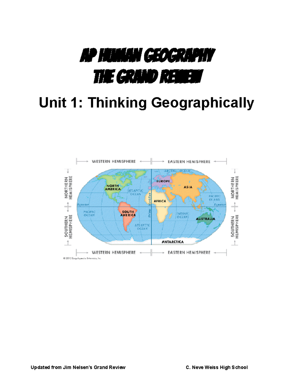 AP HUMAN GEOGRAPHY: Grand Review for Units 1 & 2 Concepts - Studocu