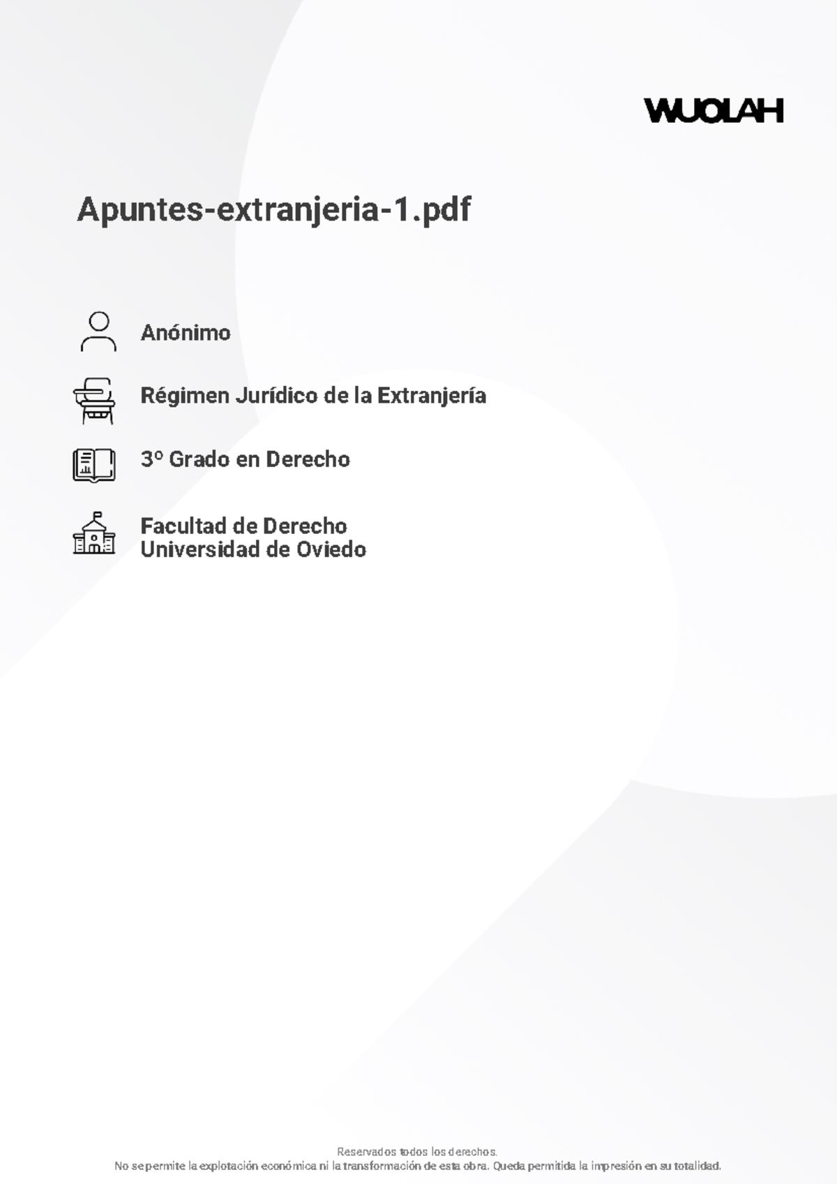 Apuntes sobre el Régimen Jurídico de la Extranjería - 3º Grado Derecho ...