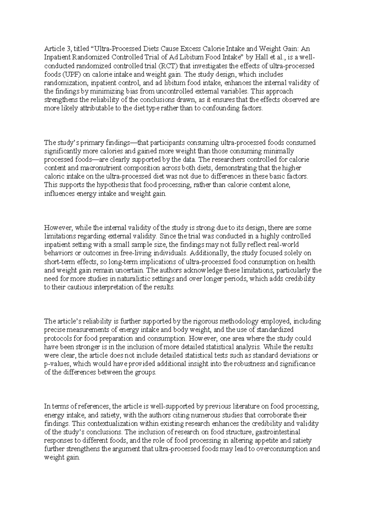 Unit 7 - Question 3: Examining the Reliability of UPF Study Findings ...