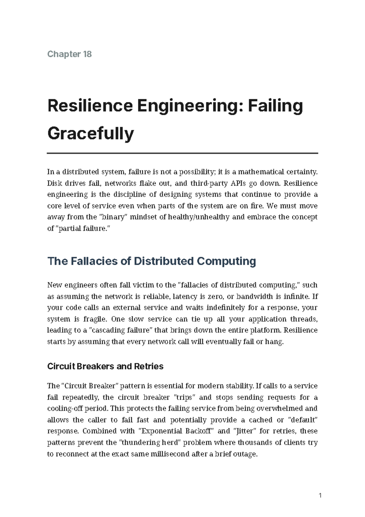 Chapter 18: Resilience Engineering - Failing Gracefully in Systems ...