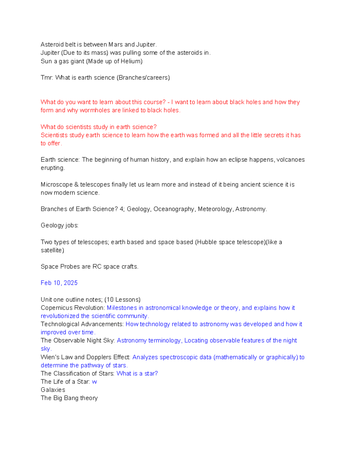 Quick Notes on Earth & Space Science (Unit 1) - Key Concepts & Theories ...