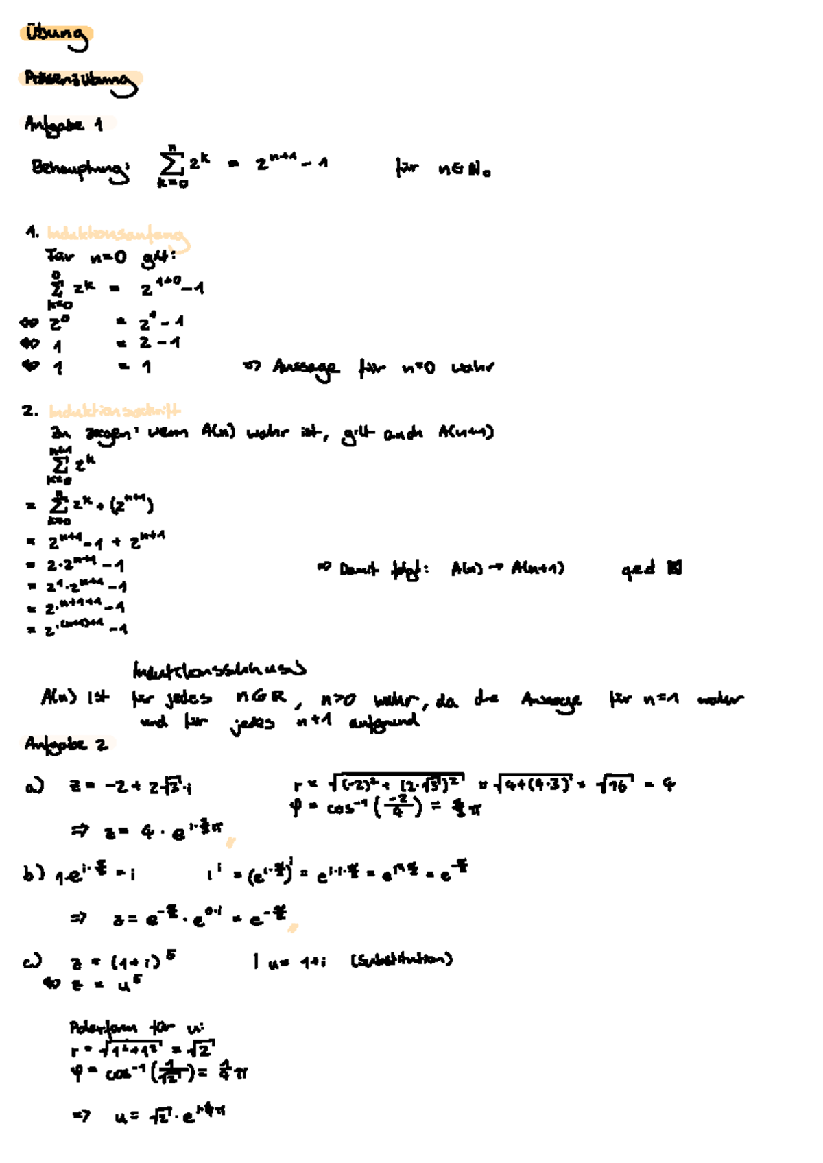 Übung 2: Mathematische Methoden der Chemie I (LV0006) - Aufgaben und ...