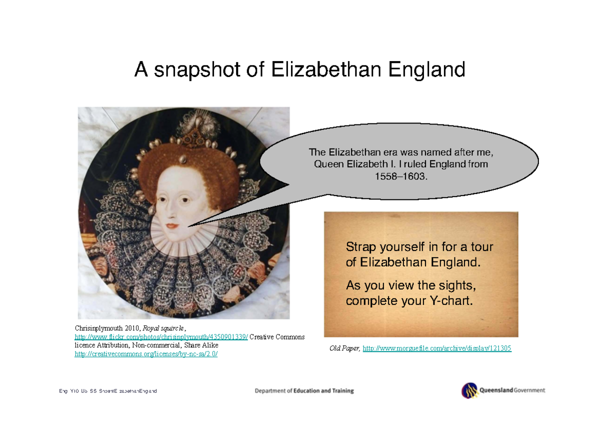Snapshot of Elizabethan England: A Historical Overview - Studocu