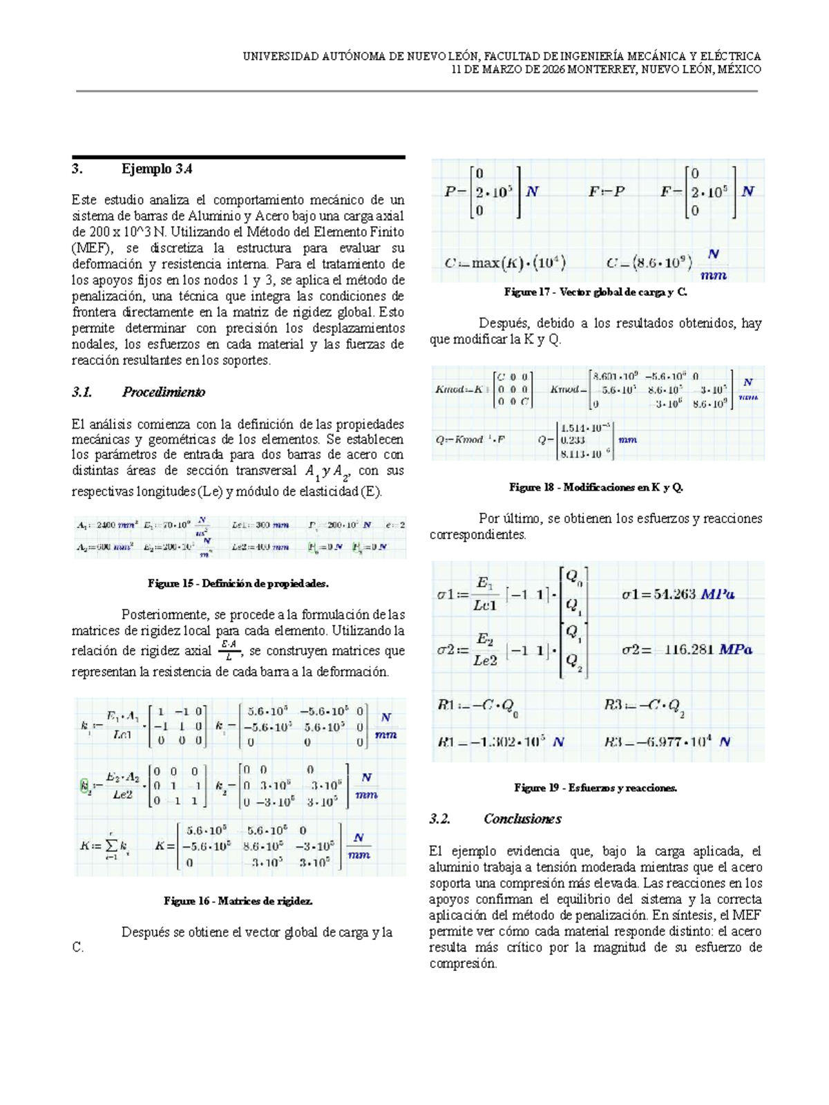 Análisis del Comportamiento Mecánico con MEF - Ejemplos 3.4 y 3.5 - Studocu