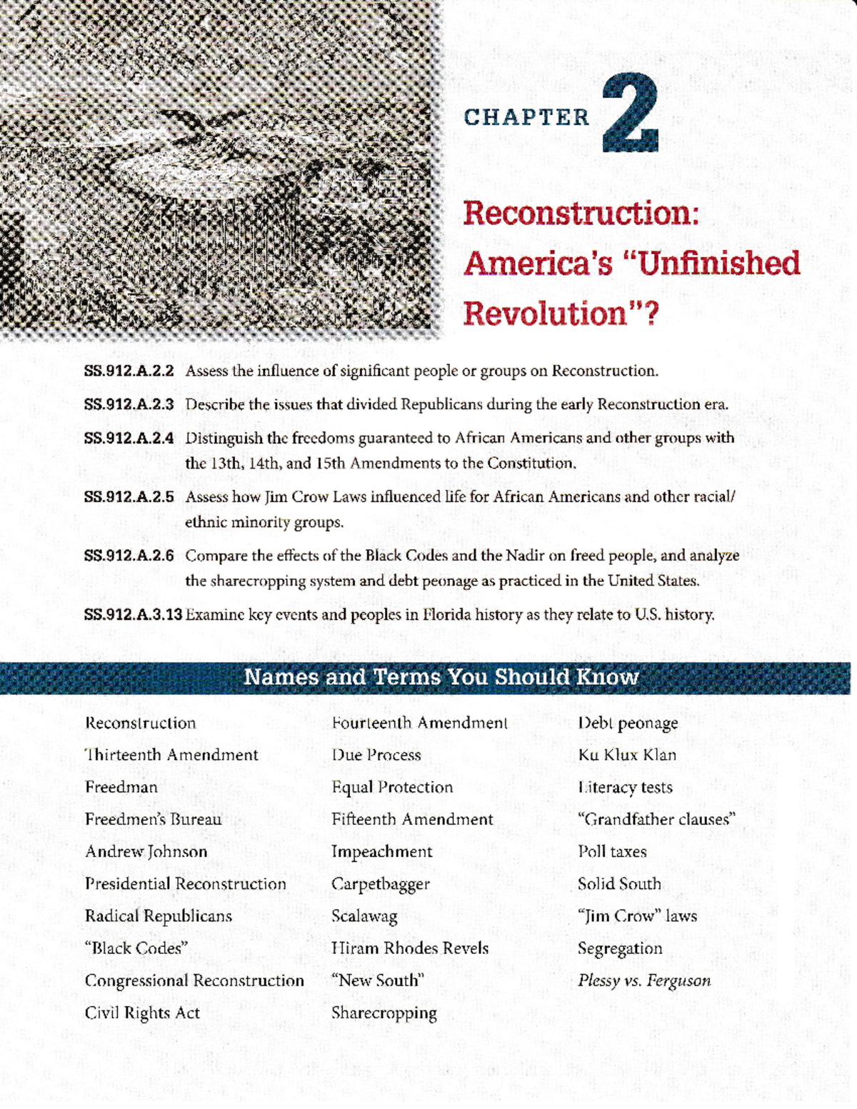 Reconstruction Challenges: Politics, Freedmen, and Amendments (SS.912.A ...