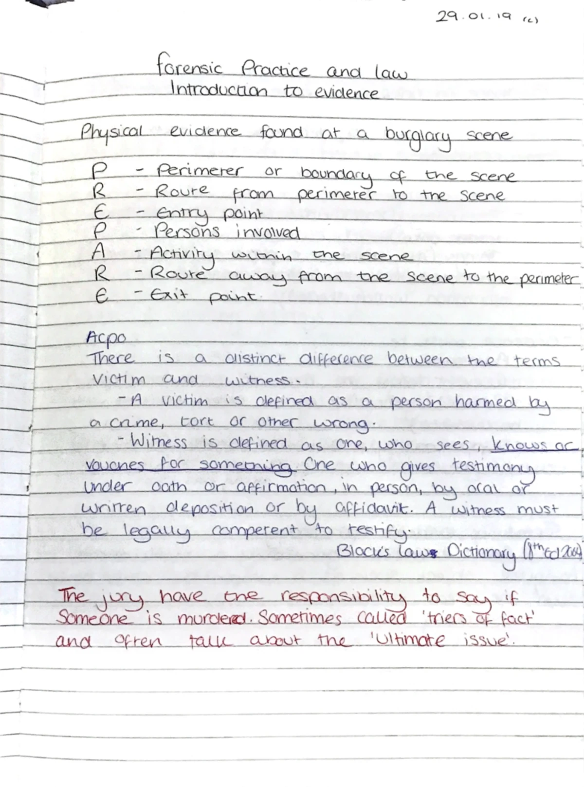 9. Volume Crime - Lecture notes 9 - 26. Forensic Practice and Law ...