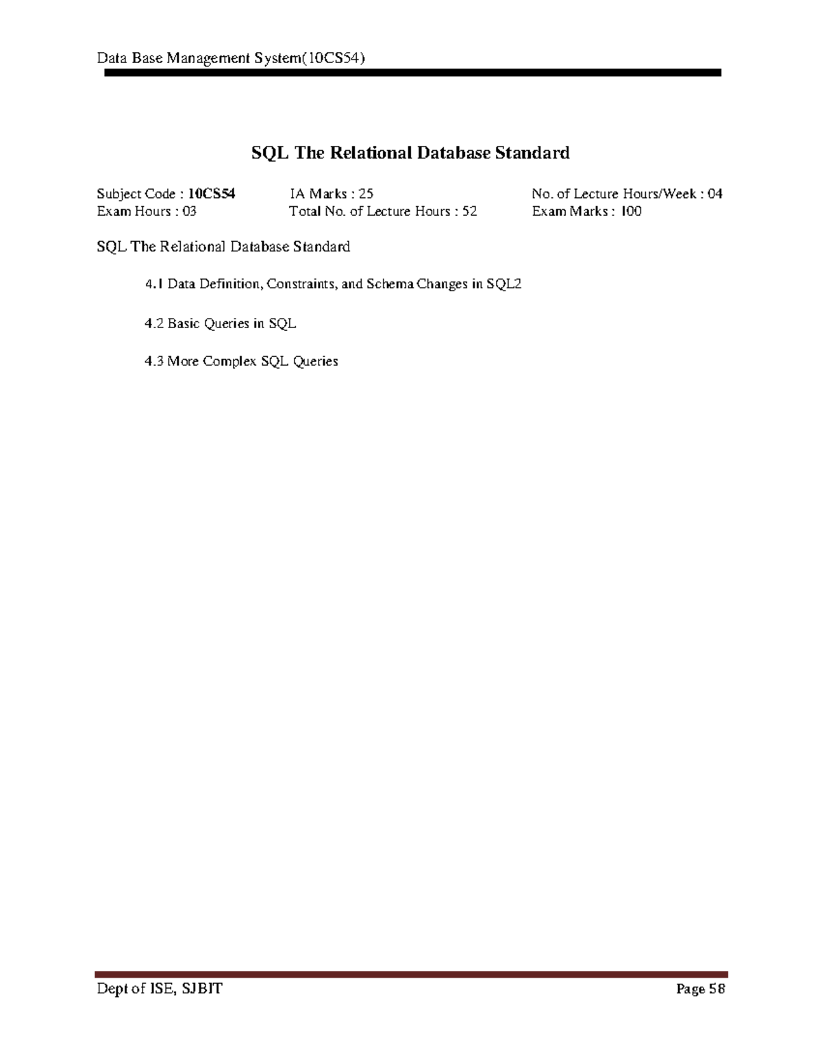Unit-2 part-a - Bsc unit 1 4th sem notes - SQL The Relational Database ...