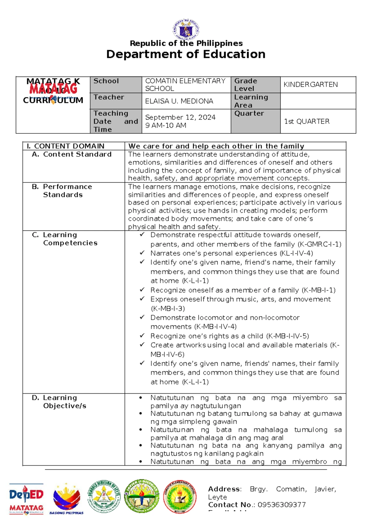 Detalyadong Banghay Aralin para sa GMRC 1: Mga Taong Tumutulong sa ...