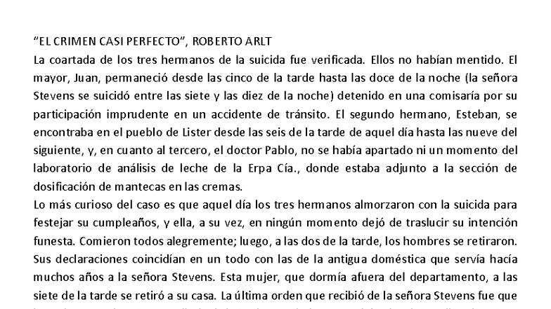 El crimen casi perfecto: Análisis del caso de Roberto Arlt (120524 ...