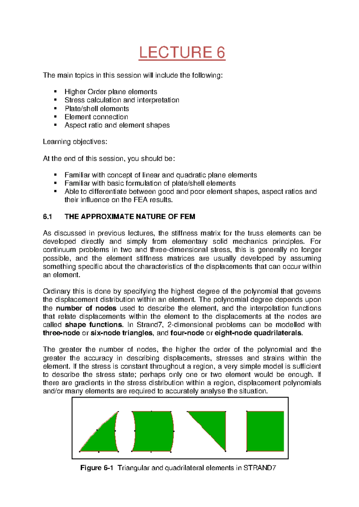 Strand 7 Finite Element Analysis Manual - Strand7 Release 2 Features ...