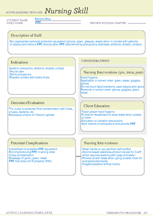 Nursing Skill Sterile Technique - ACTIVE LEARNING TEMPLATES Nursing ...