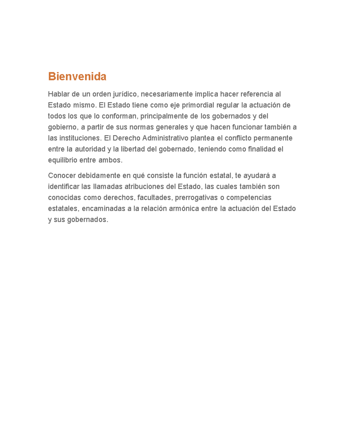 Derecho Administrativo: Estructura y Funciones del Estado - Studocu