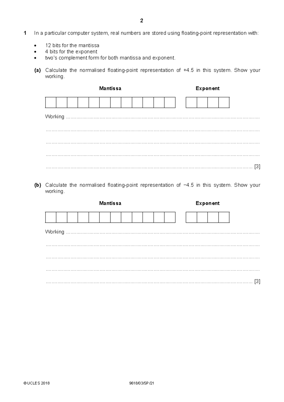 Data Representation (9618) - Notes on Floating-Point Concepts - Studocu