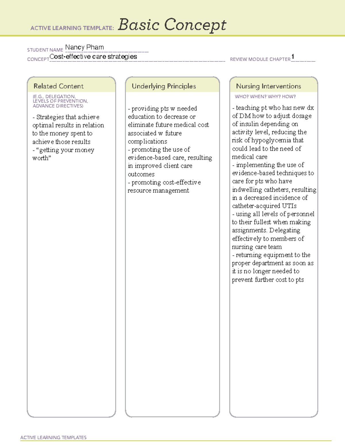 ATI Basic Concepts and Active Learning Templates Overview - Studocu