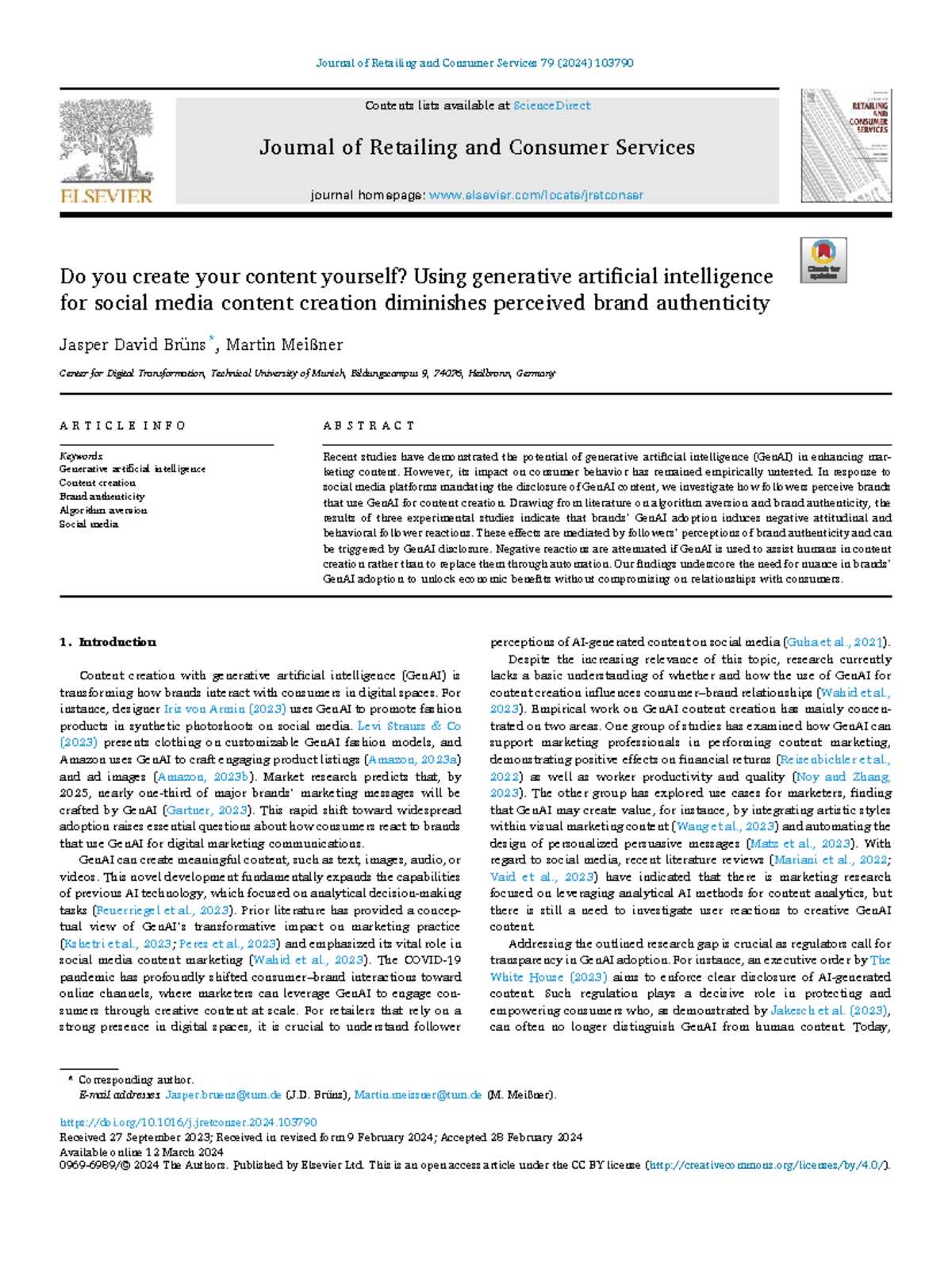 GenAI Impact on Brand Authenticity: Insights from Social Media Studies ...