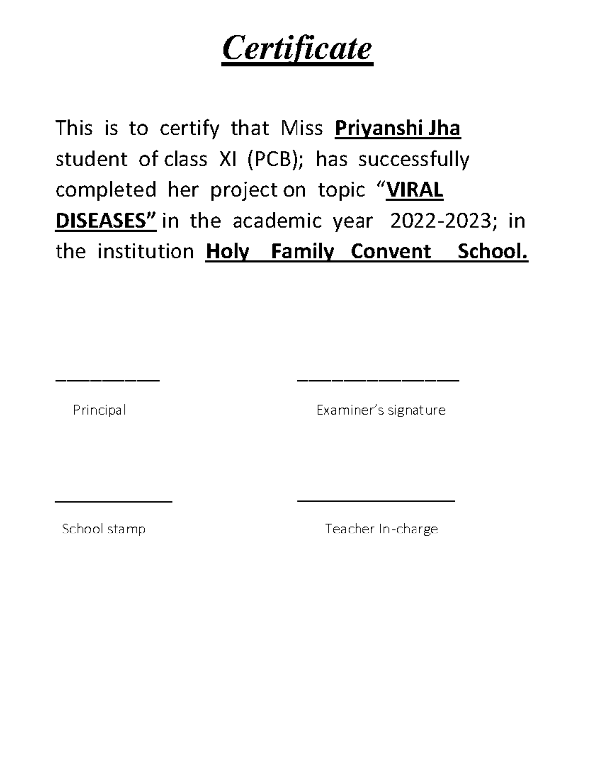 BIO Project 12: Investigatory Study on Viral Diseases and Their Impact ...