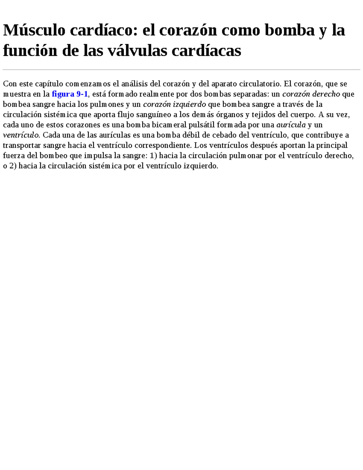 Músculo cardíaco: el corazón como bomba y la función de las válvulas ...