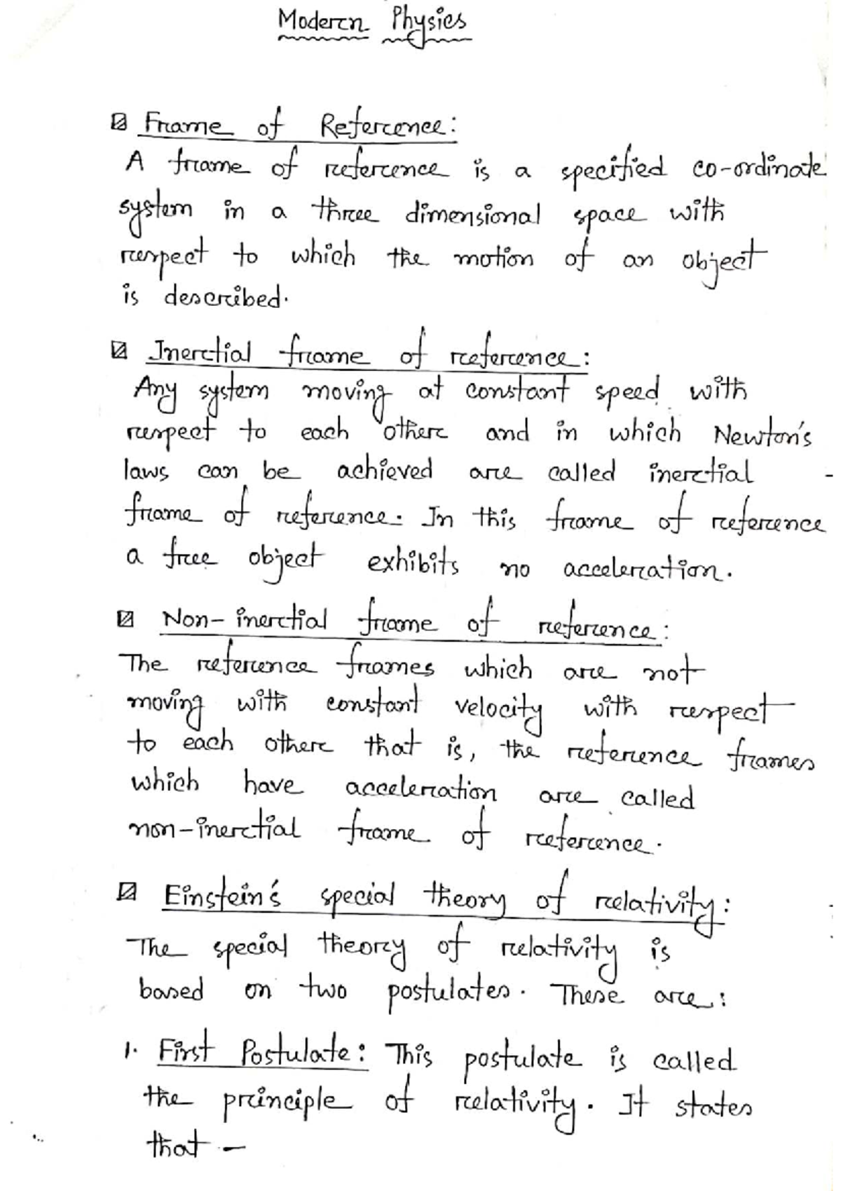 Modern Physics (Chap-2): Frames of Reference and Relativity Concepts ...