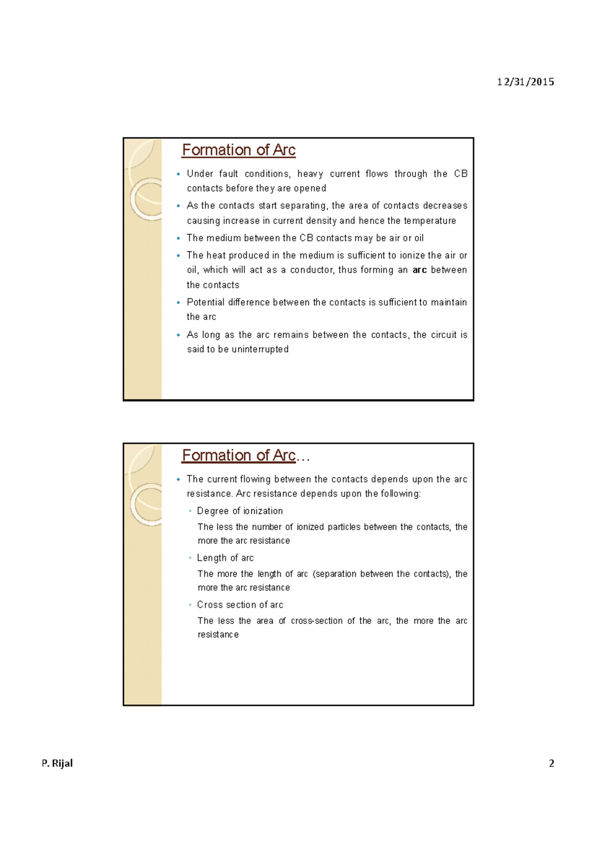 Chapter 4 - Formation and Extinction of Arc in Circuit Breakers - Studocu
