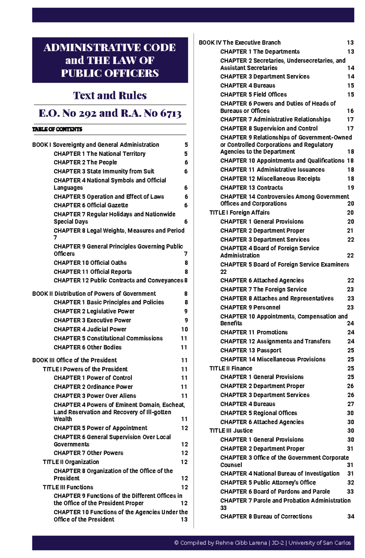 Administrative Code and Law of Public Officers: Executive Branch ...