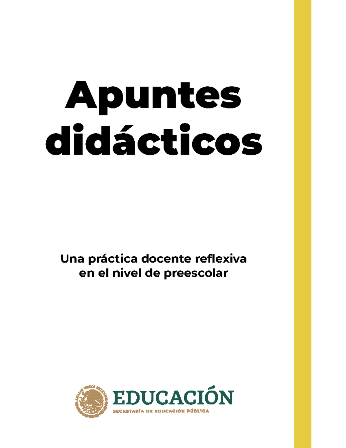 Reflexiones Didácticas para la Práctica Docente en Preescolar - Studocu