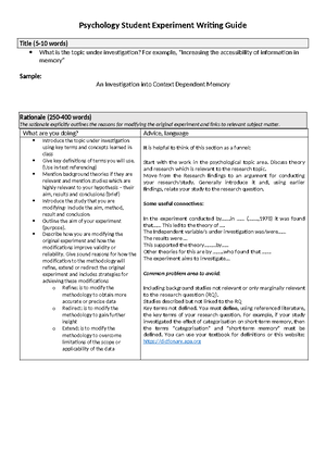 Psychology - Grade: 11 - Queensland Certificate of Education - Studocu