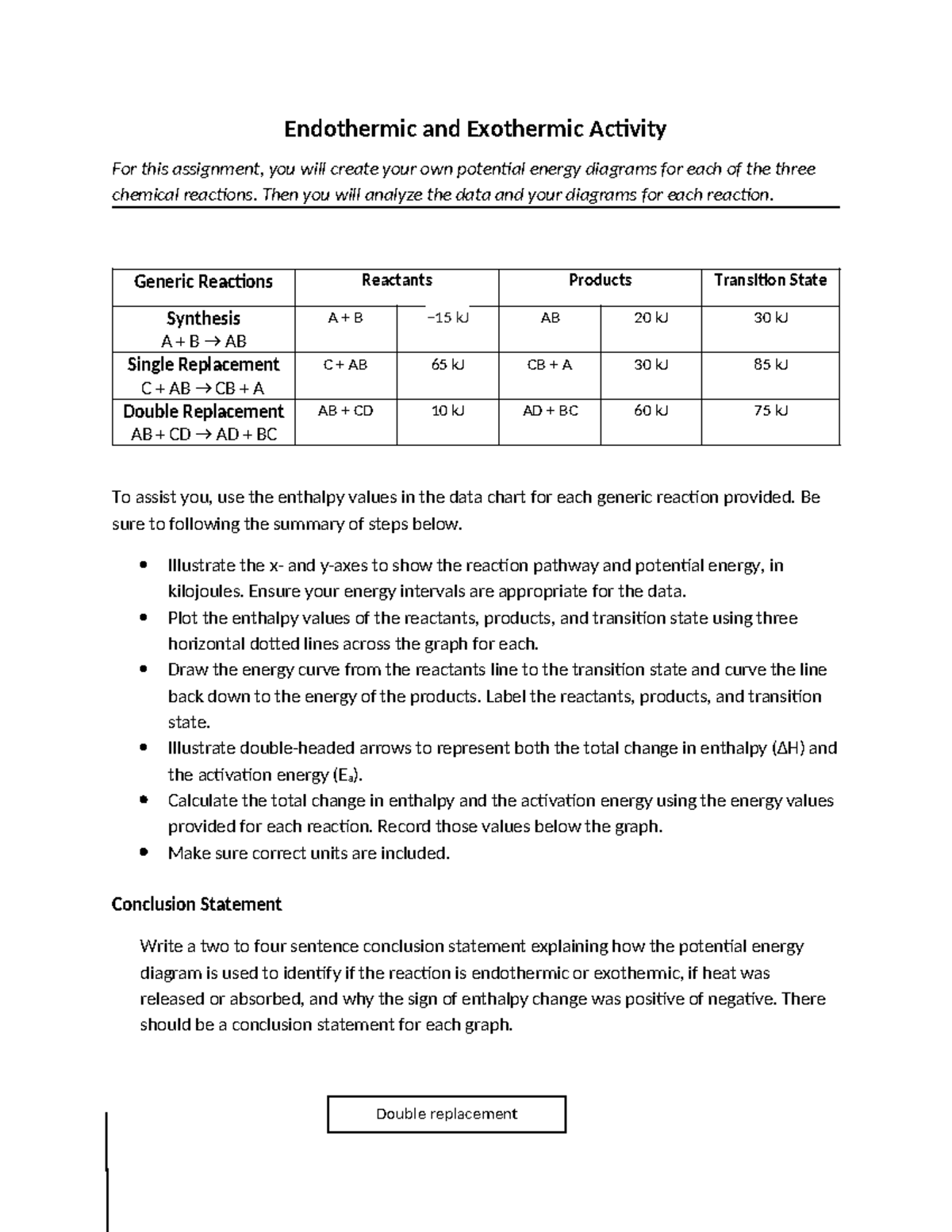 Exo Lab Activity 1: Analyzing Endothermic and Exothermic Reactions ...