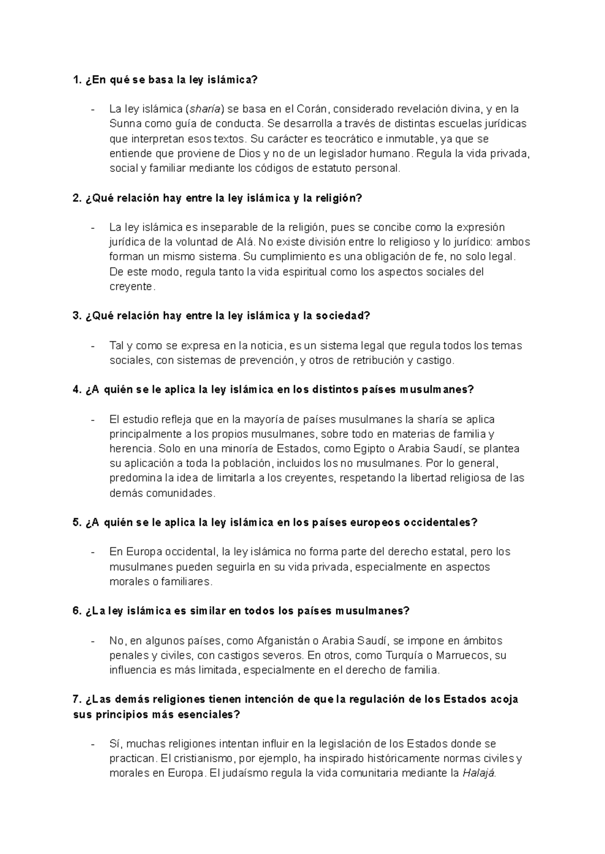 3º Práctica de Ley Islámica: Análisis y Reflexiones - Studocu