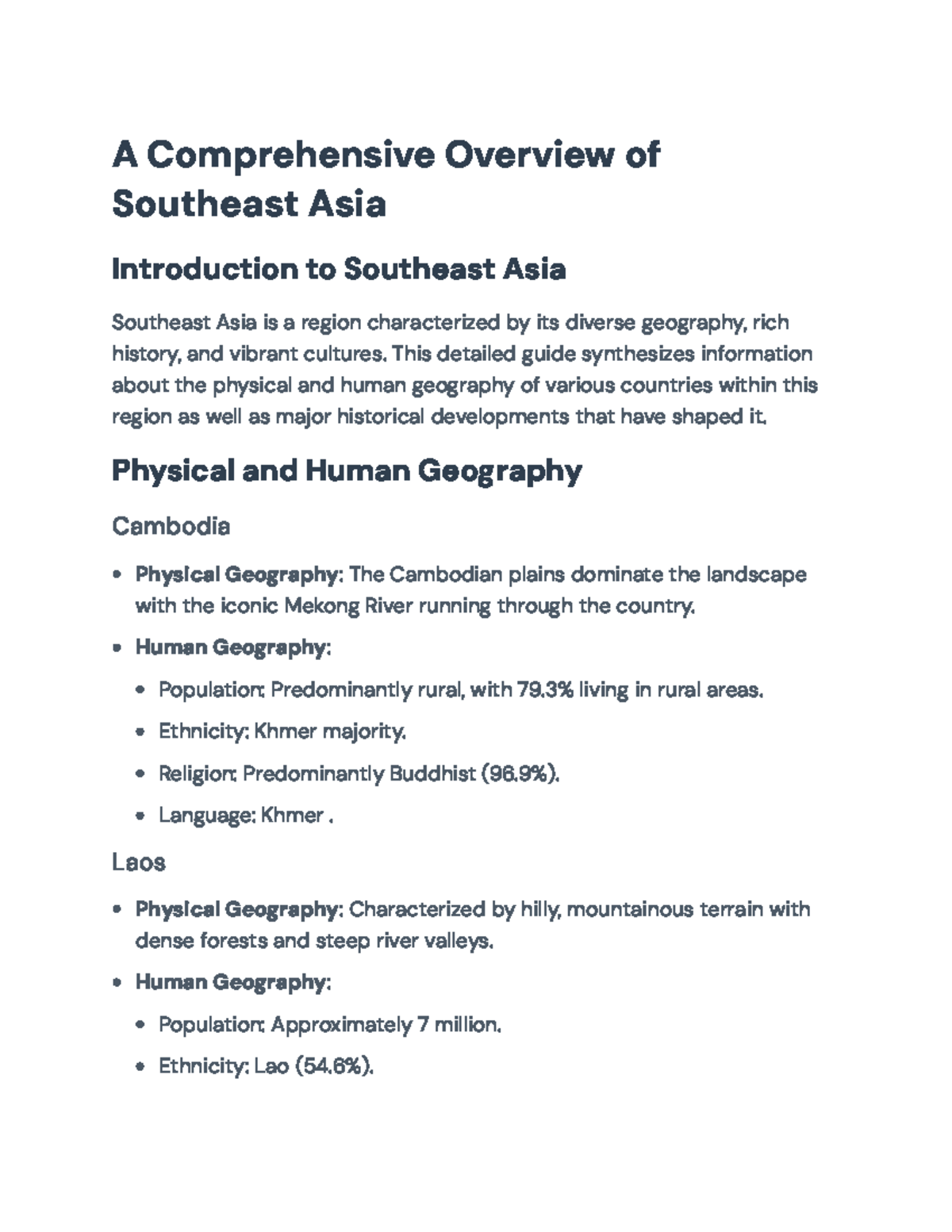 A Comprehensive Guide to Southeast Asia's Geography and History - A ...