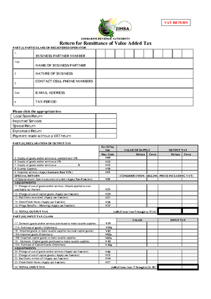 ITF 12B Return FOR Provisional TAX Payment - ZWS ISO 9001:2008 QUALITY ...