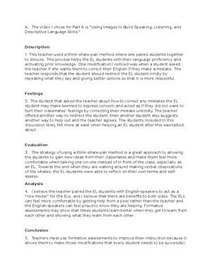 Task 1 - WGU C365 Task 1 - Direct Instruction Lesson Plan Template General Information Lesson ...